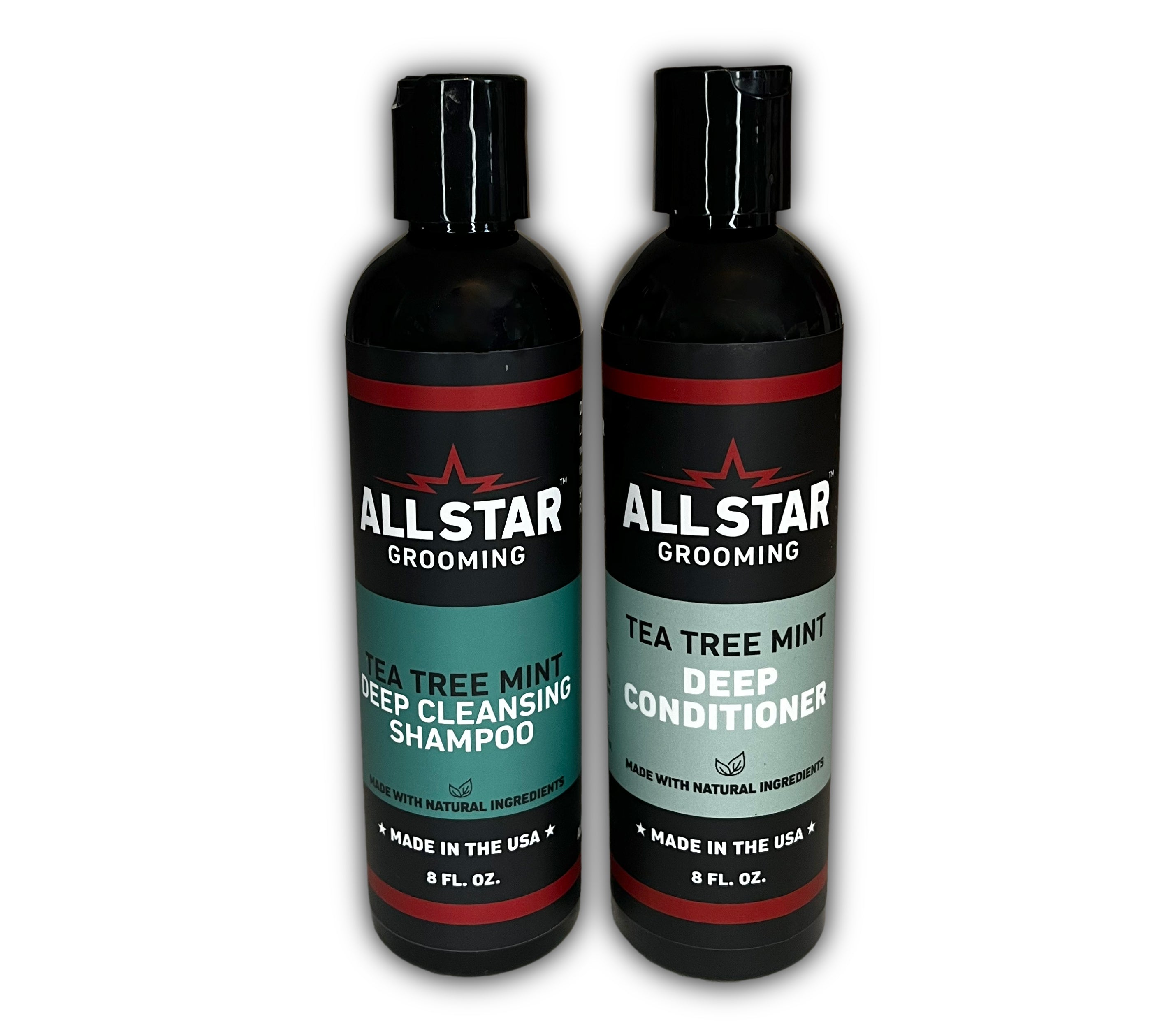 Tea Tree Mint Shampoo and Deep Conditioner DUO 8 oz bottle – All Star ...